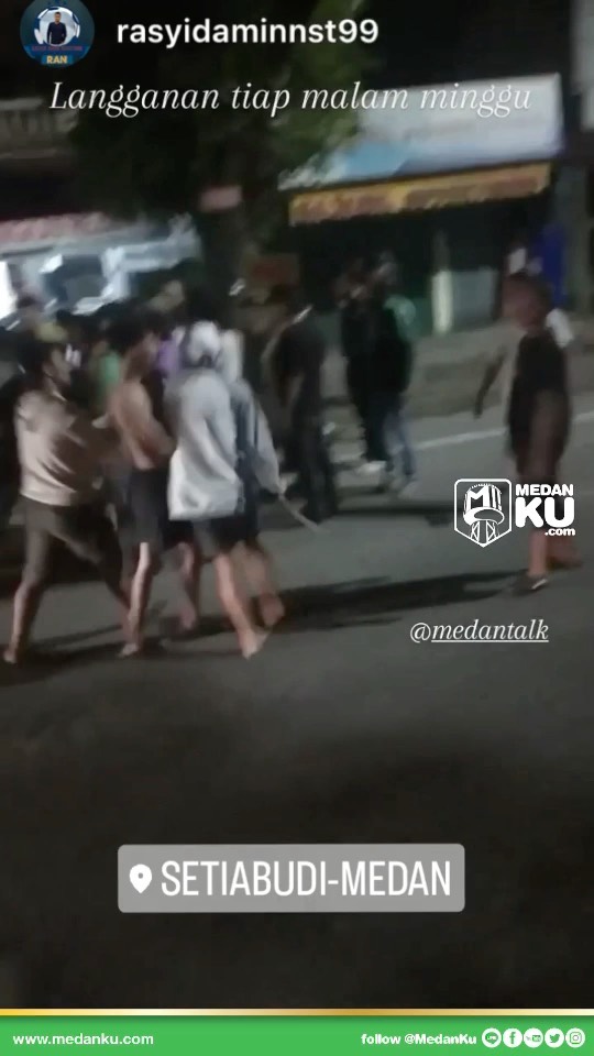 Keributan di daerah setia budi malam berlangsung Buat yang melintas ...